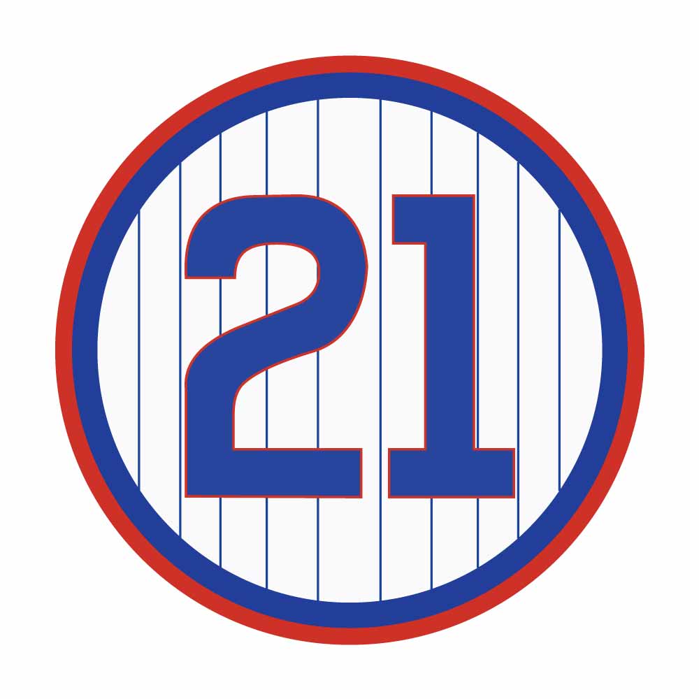 #21 Red White and Blue Sticker – Wrigleyville Sports
