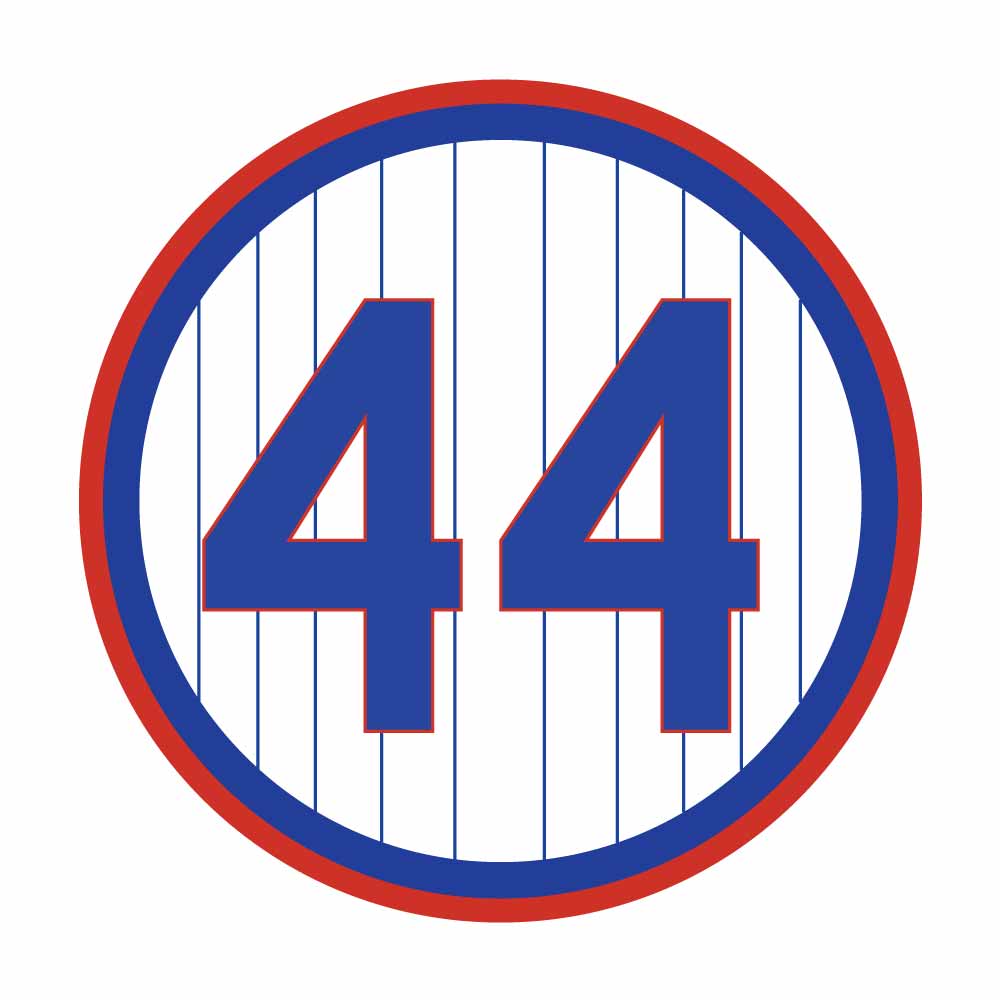 #44 Red White and Blue Sticker – Wrigleyville Sports