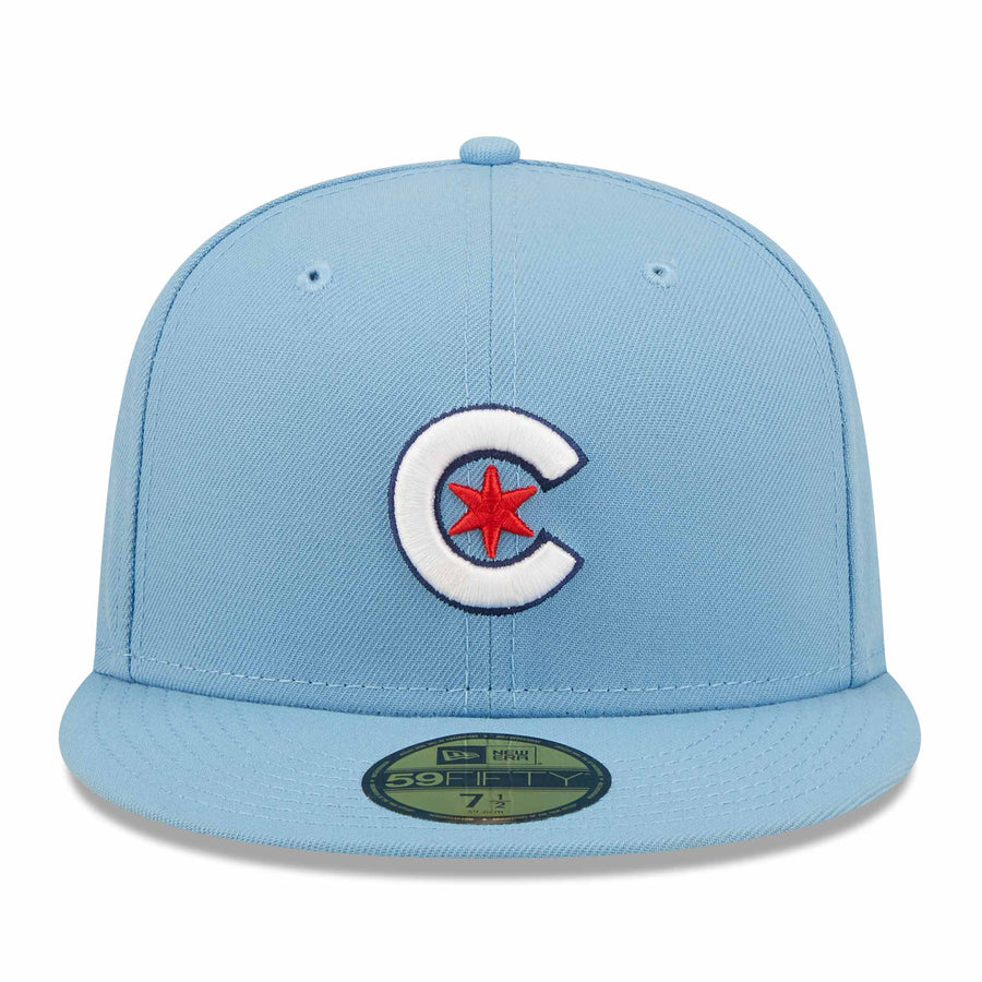 Chicago Cubs Baby Blue City Connect 59FIFTY Fitted Cap – Wrigleyville ...