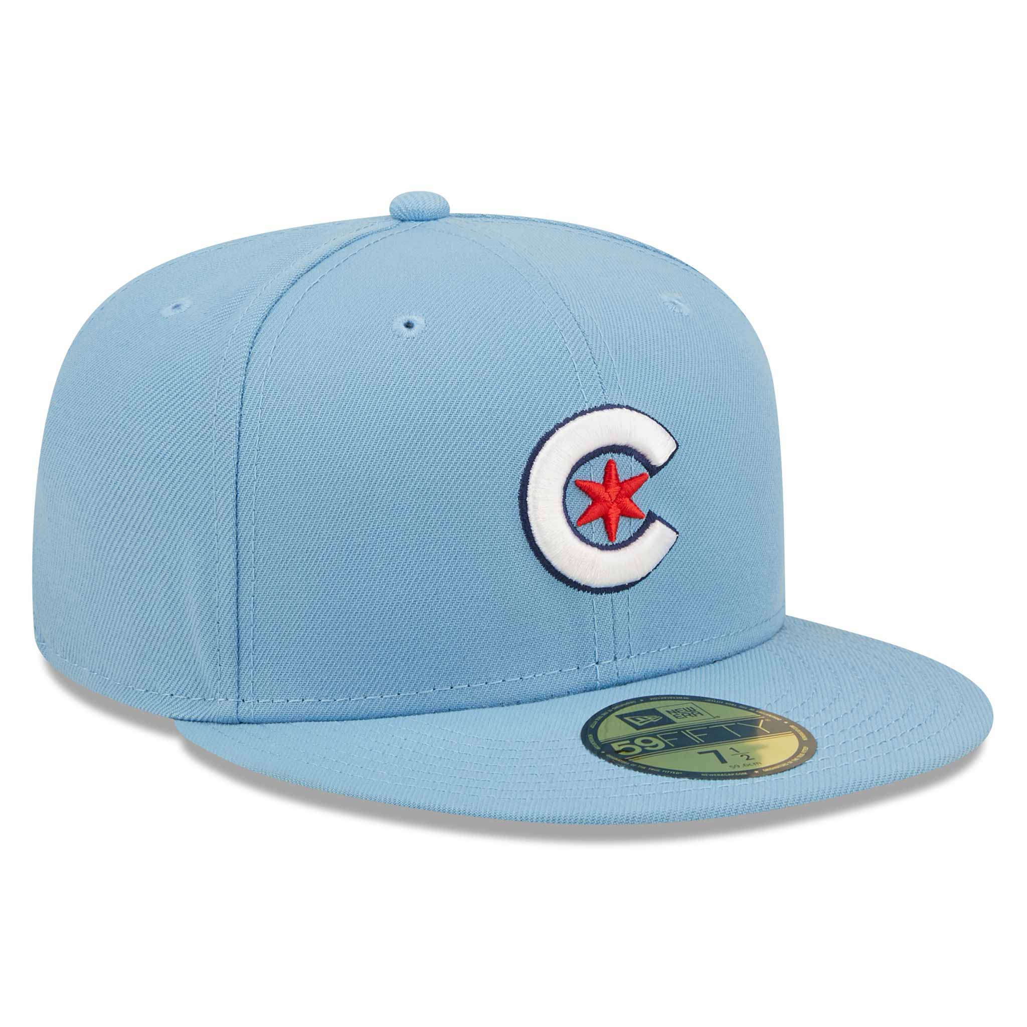 Chicago Cubs Baby Blue City Connect 59FIFTY Fitted Cap – Wrigleyville ...