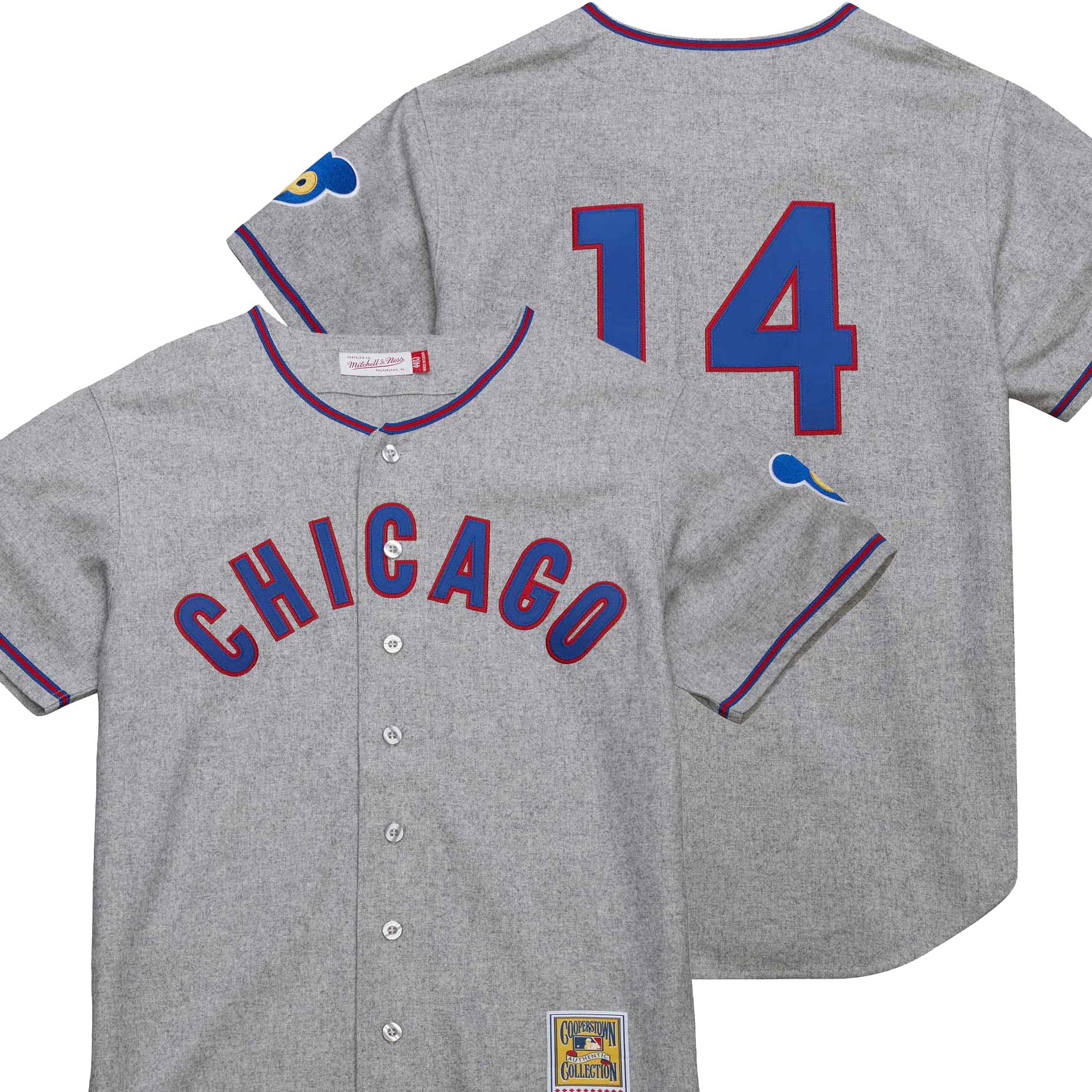Chicago Cubs Ernie Banks 1968 Mitchell & Ness Authentic Road Jersey ...