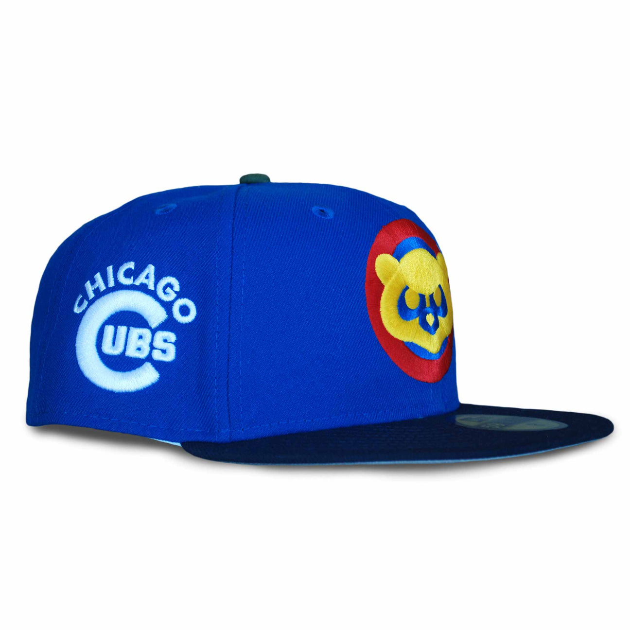 Chicago Cubs Sapphire Colored 1984 Bear Coop Bullseye 59FIFTY Fitted C ...