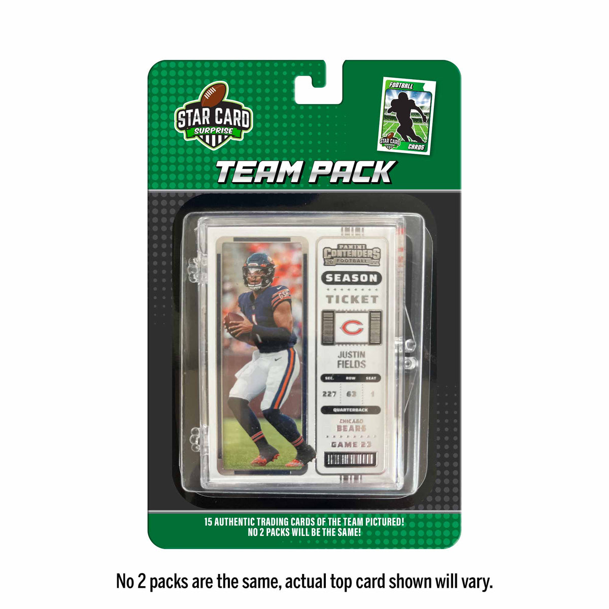 Chicago Bears 15 Card Team Pack Football Cards – Wrigleyville Sports