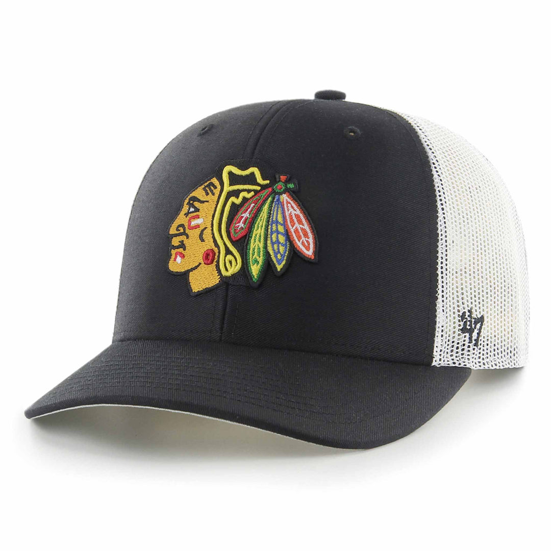 Chicago Blackhawks Black Adjustable Trucker Cap – Wrigleyville Sports
