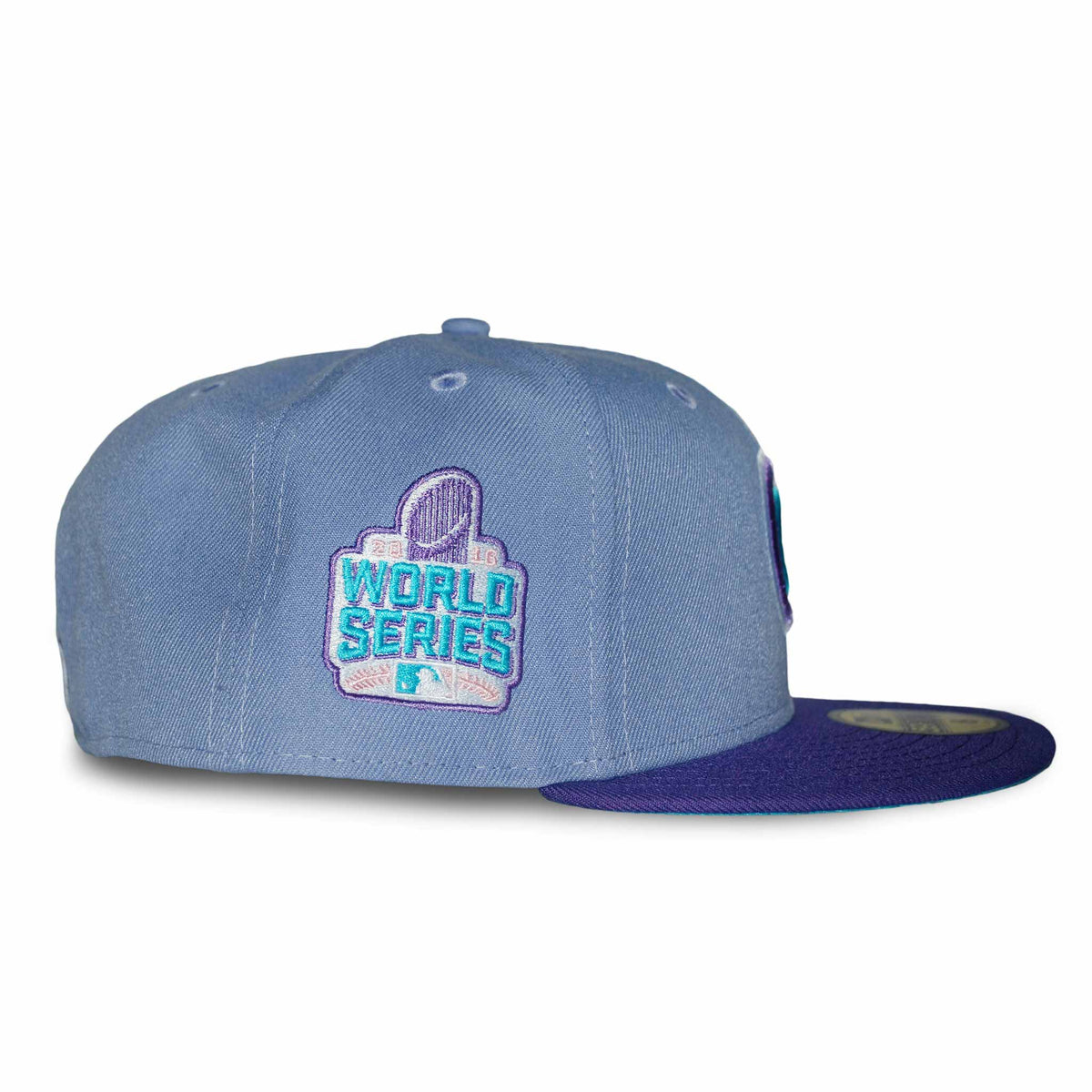 Chicago Cubs Lavender Purple Bullseye World Series Patch 59FIFTY Fitte ...