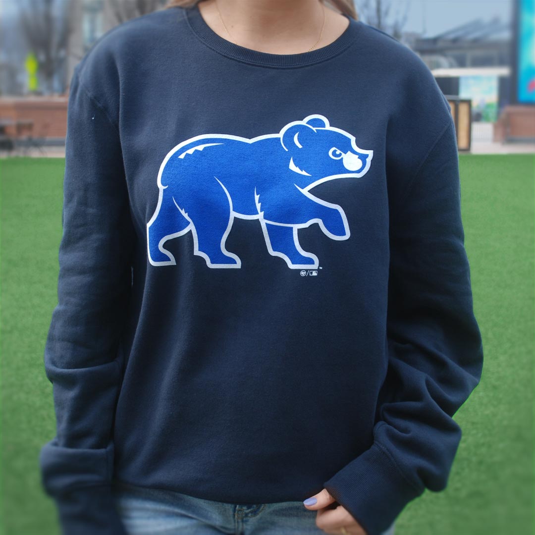 Chicago Cubs Spring Training Bear Navy Headline Crewneck Sweatshirt ...