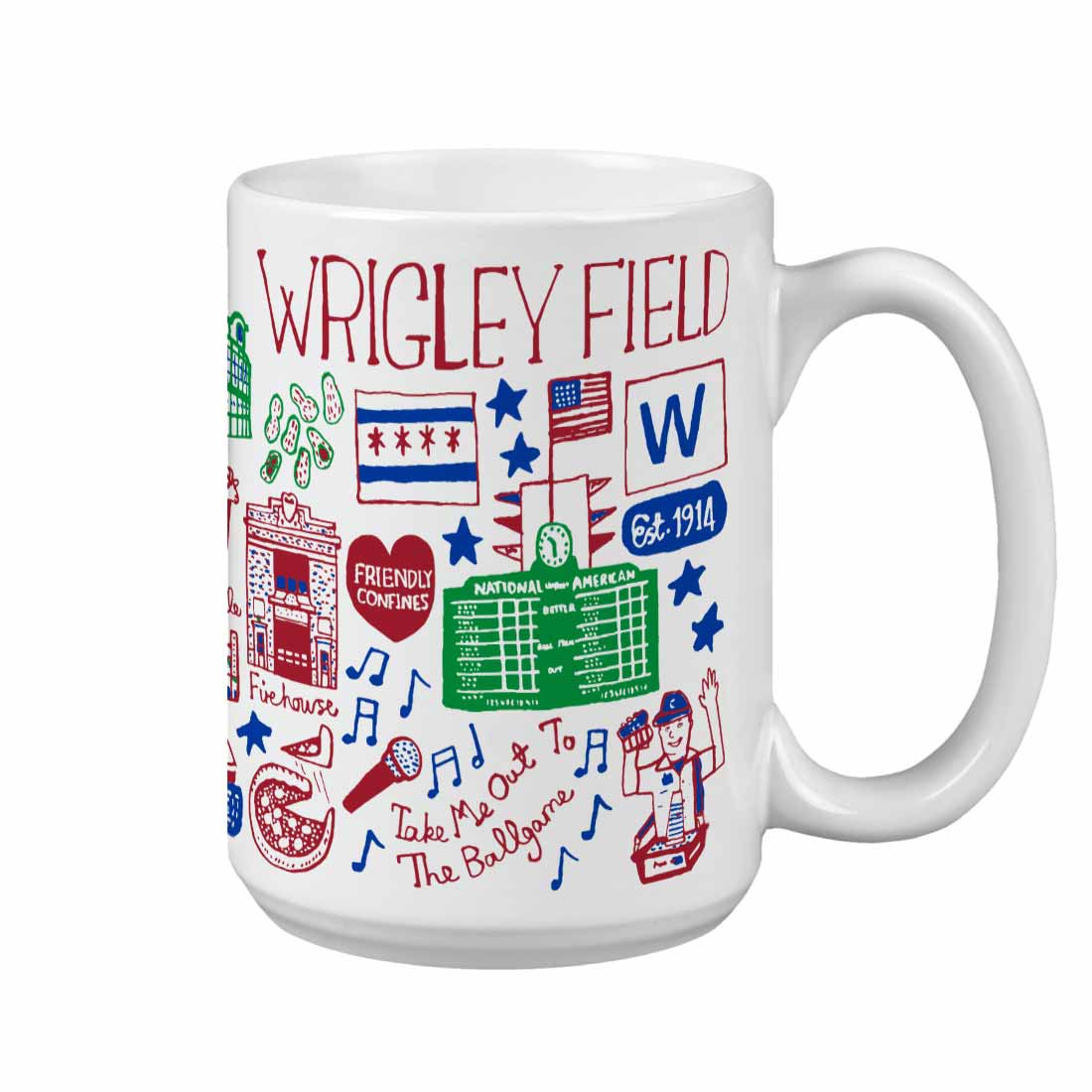 Wrigley Field Julia Gash Varsity Grande Impact 15oz Ceramic Mug ...