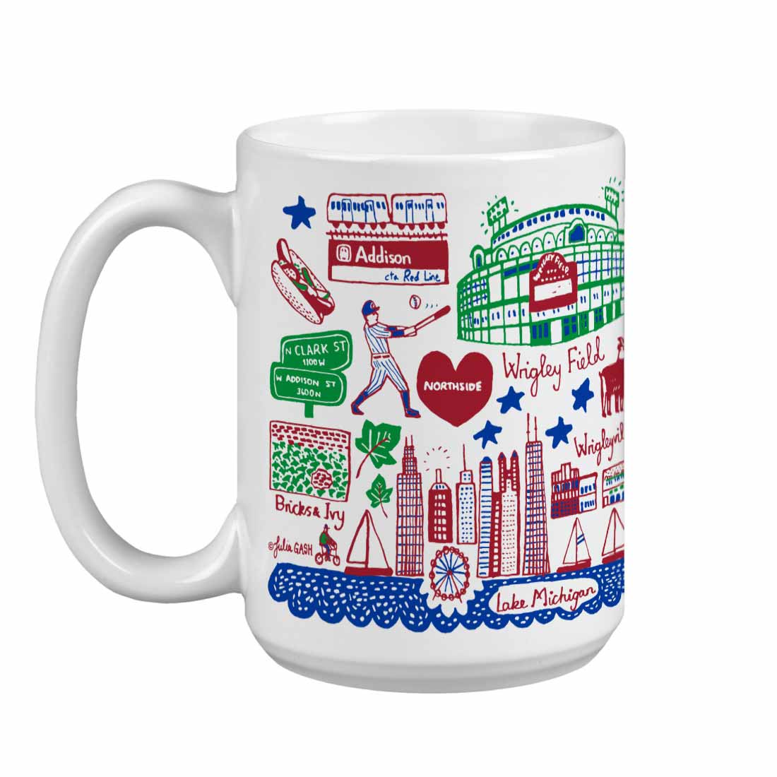 Wrigley Field Julia Gash Varsity Grande Impact 15oz Ceramic Mug ...