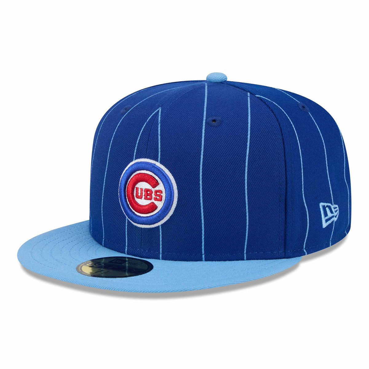 Chicago Cubs Pinstripe Royal Bullseye 1876 Patch 5950 Fitted Cap ...
