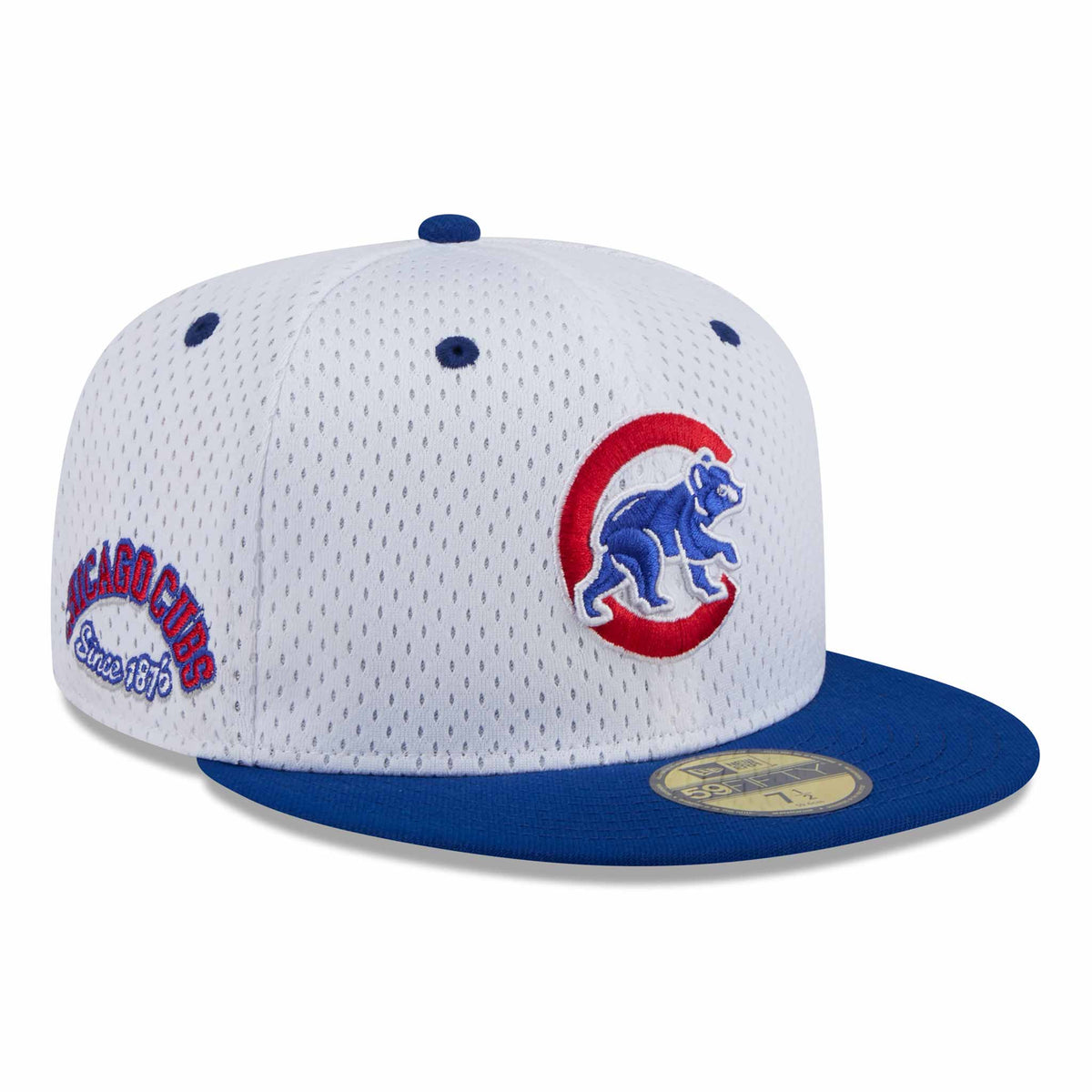 Chicago Cubs Two Tone White Walking Bear 1876 Patch 5950 Fitted Cap ...