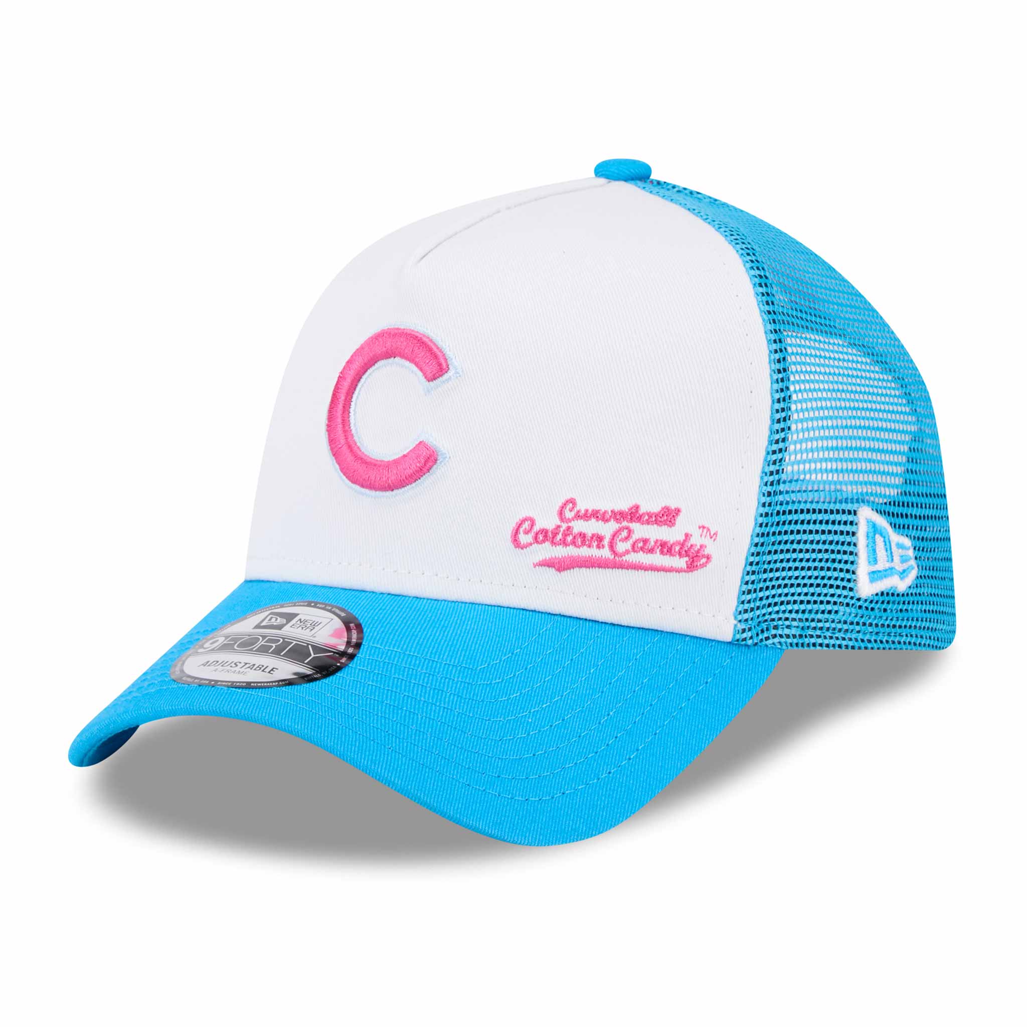 Chicago Cubs New Era Big League Chew 2024 9FORTY Mesh Trucker Cap ...