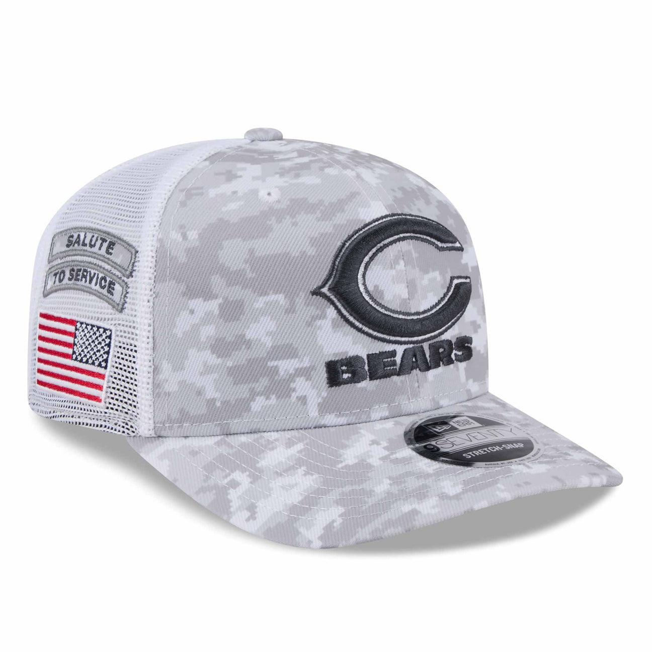 Chicago Bears New Era 2024 Salute To Service 9SEVENTY Stretch Snap Adj ...