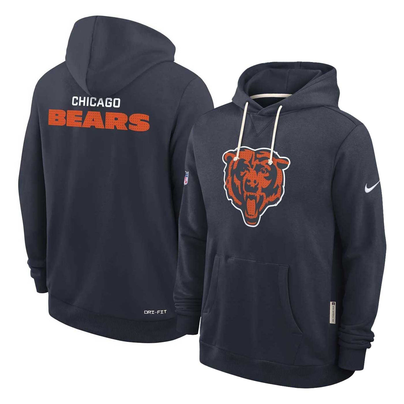 Chicago Bears Nike Navy Sideline Dri Fit Hooded Sweatshirt ...