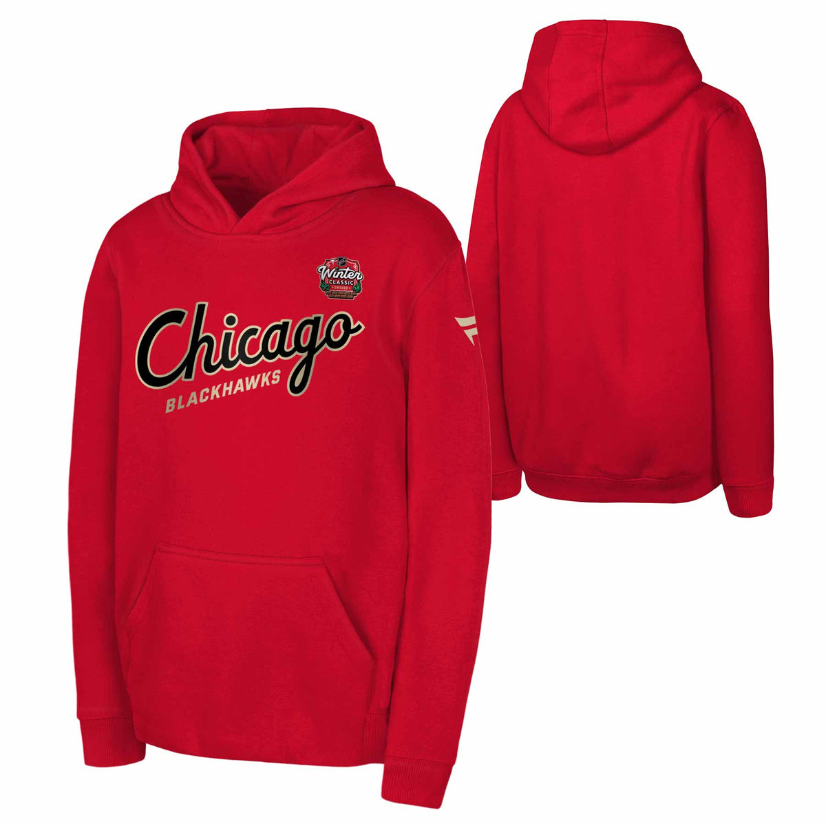 Chicago Blackhawks 2025 Winter Classic Youth Locker Room Hooded Sweats ...