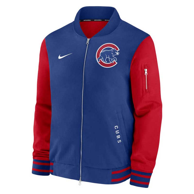 Chicago Cubs 2025 Nike Authentic Collection Bomber Jacket ...