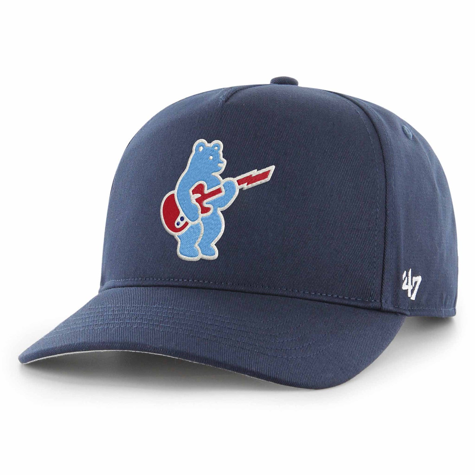 Chicago Cubs 47 Brand Blues Rock Bear Logo Navy Hitch Adjustable Cap ...