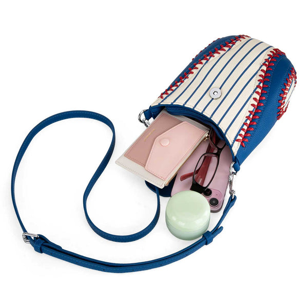 Chicago Cubs Montana West Pinstripe Baseball Stitch Crossbody Purse ...