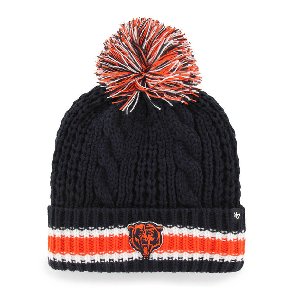 Chicago Bears 47 Brand Navy Sport Bear Face Knit Cuff Winter Hat ...