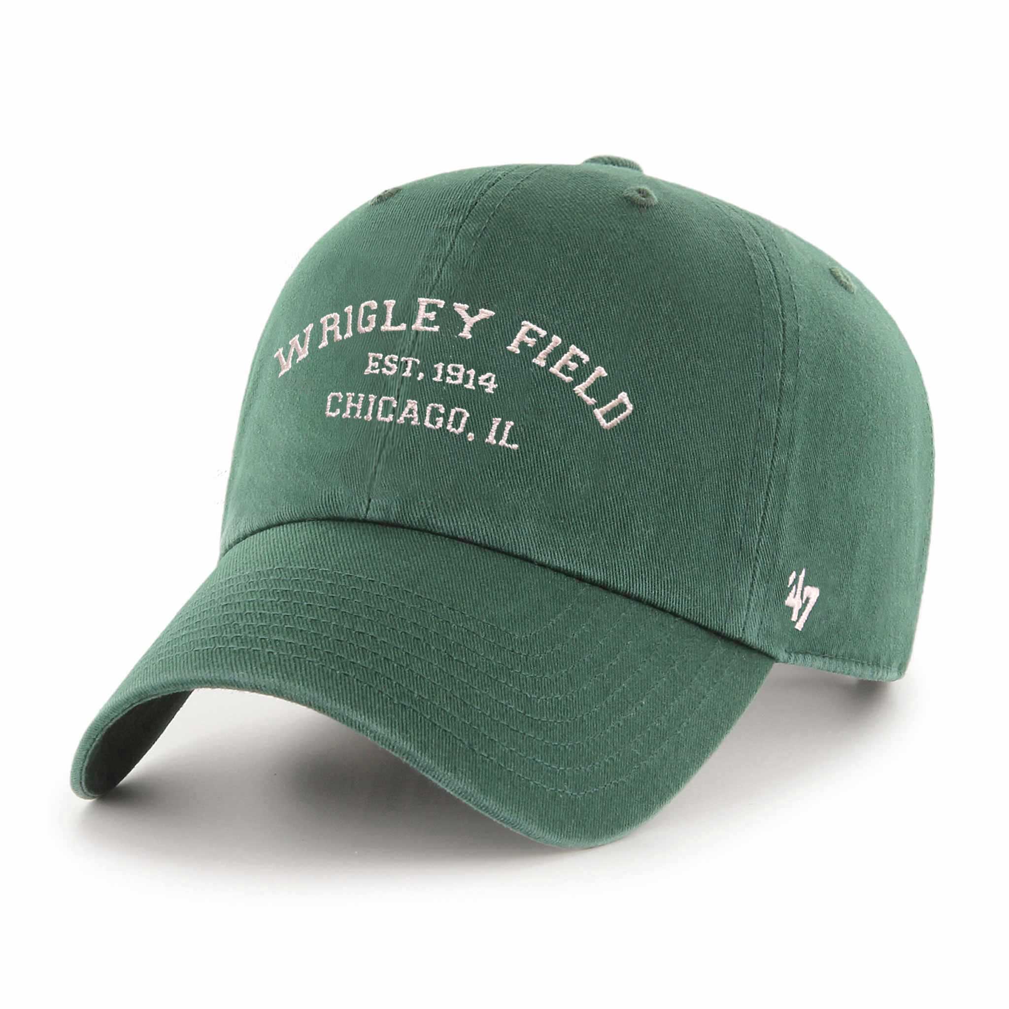 Wrigley Field Green Stadium Deuce Clean Up Adjustable Cap ...