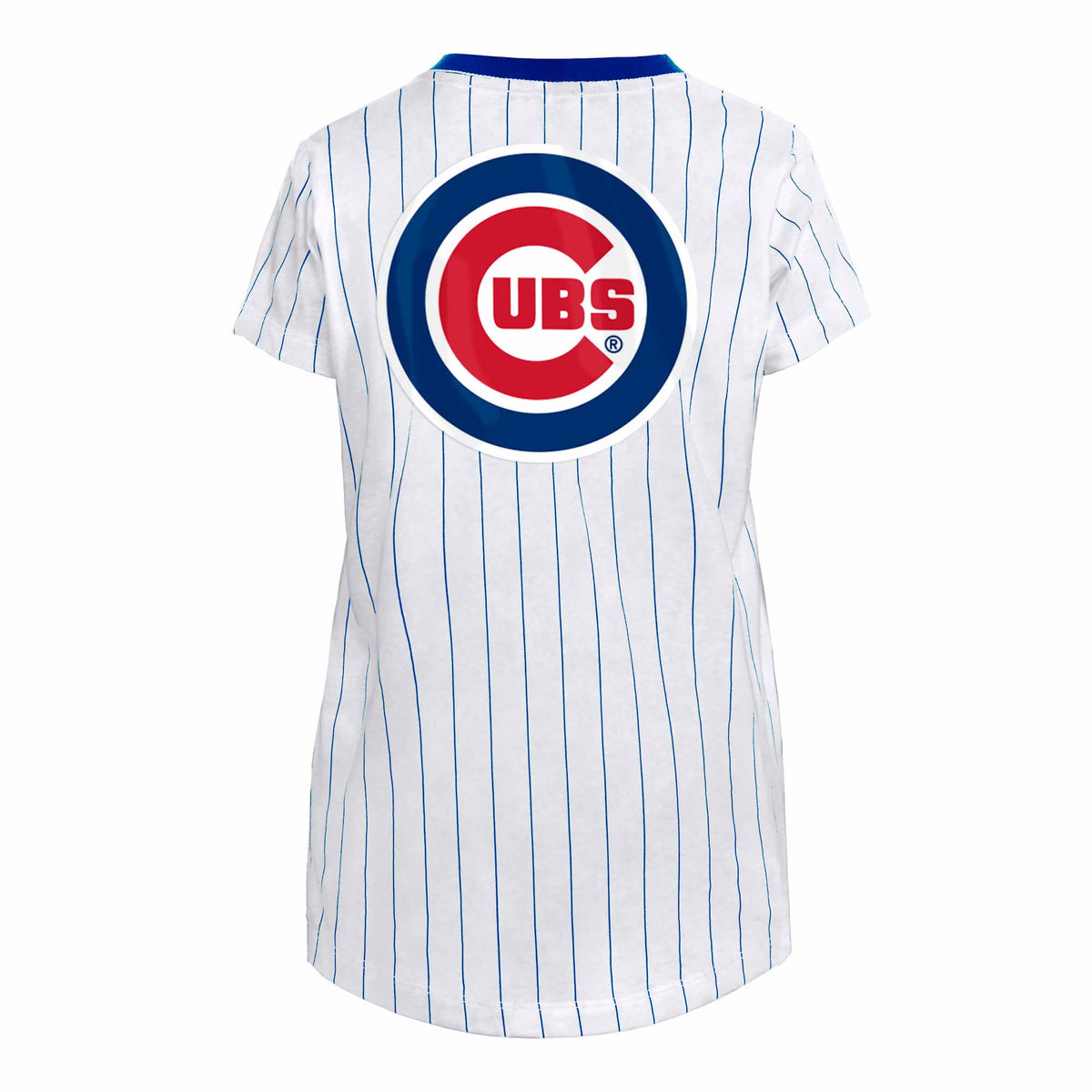 Chicago Cubs Youth Girls Pennant Bullseye Pinstripe T-Shirt ...