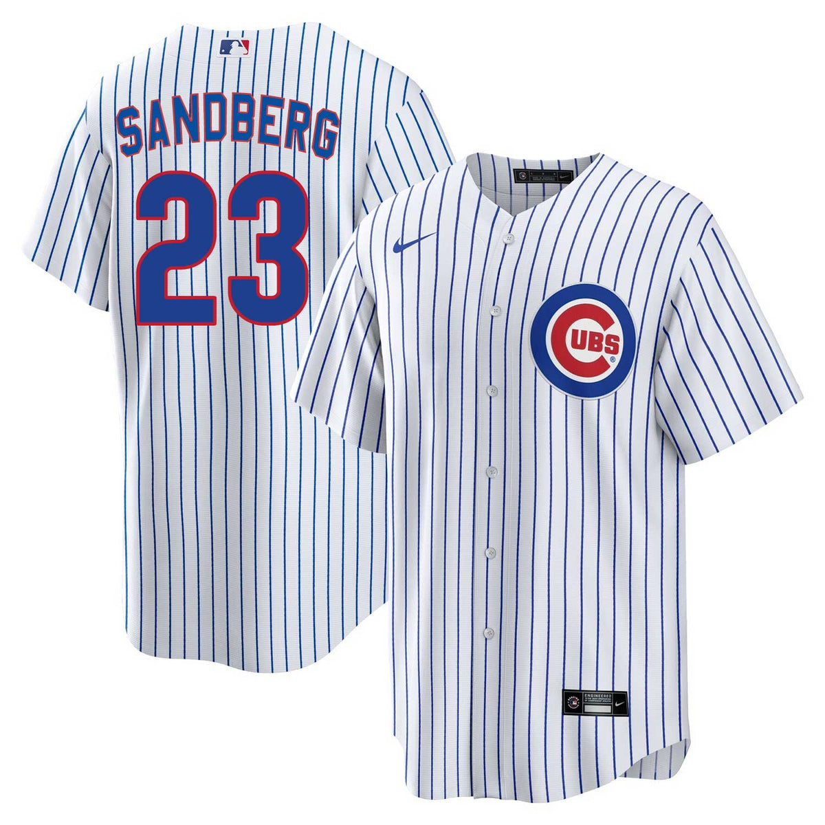 Chicago Cubs Ryne Sandberg Youth Nike Home Baseline Jersey With Authen ...
