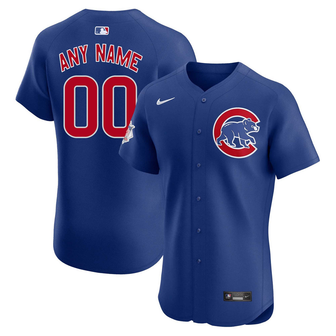 Chicago Cubs Customized Nike Alternate Elite Authentic Jersey ...