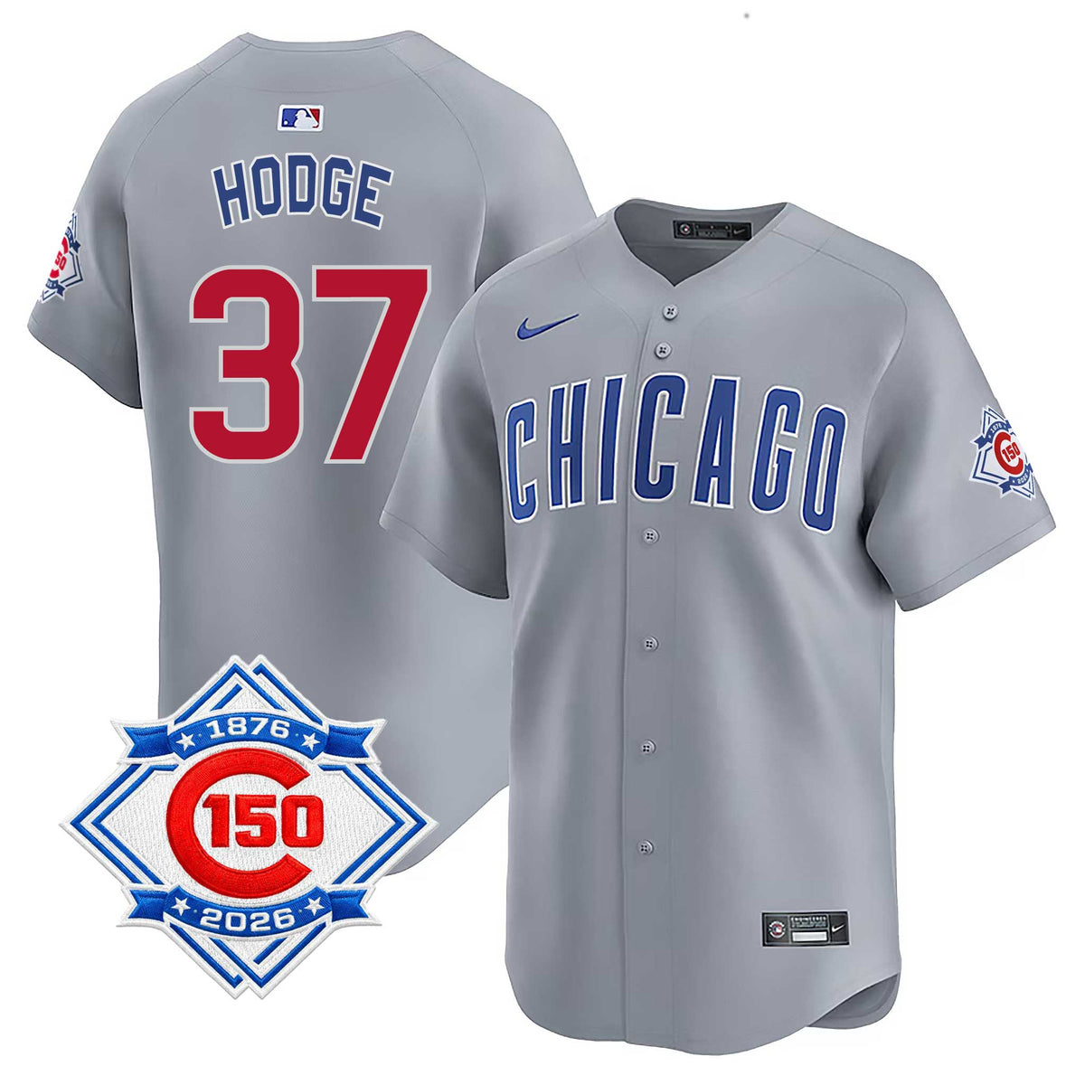 Chicago Cubs Porter Hodge Nike Road Vapor Limited 150th Anniversary Je ...
