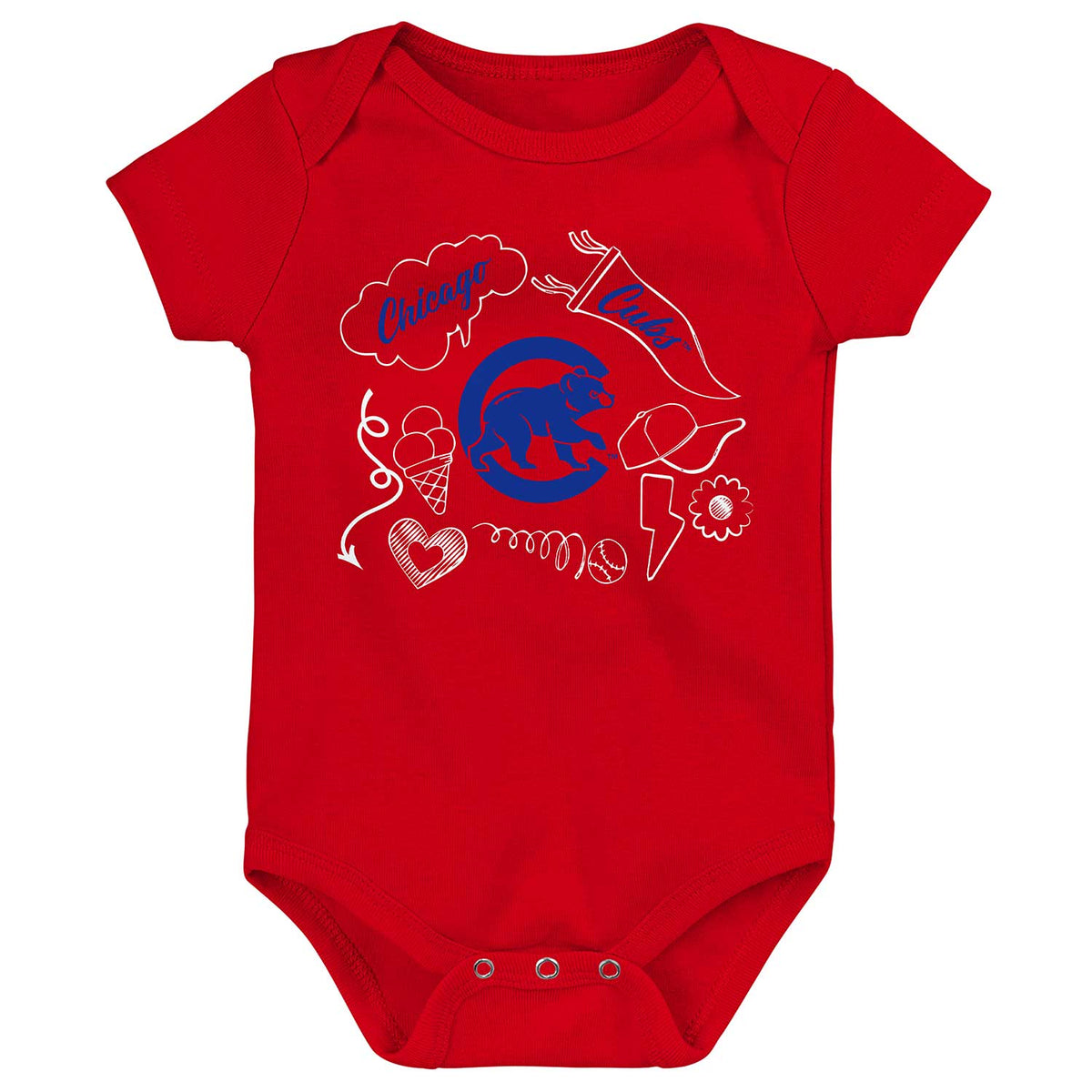 Chicago Cubs Infant Girls Batter Up 3-Pack Creeper Set – Wrigleyville ...