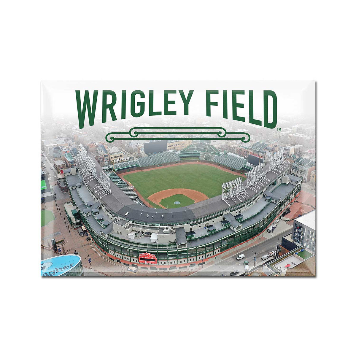 Wrigley Field Arial View Magnet – Wrigleyville Sports