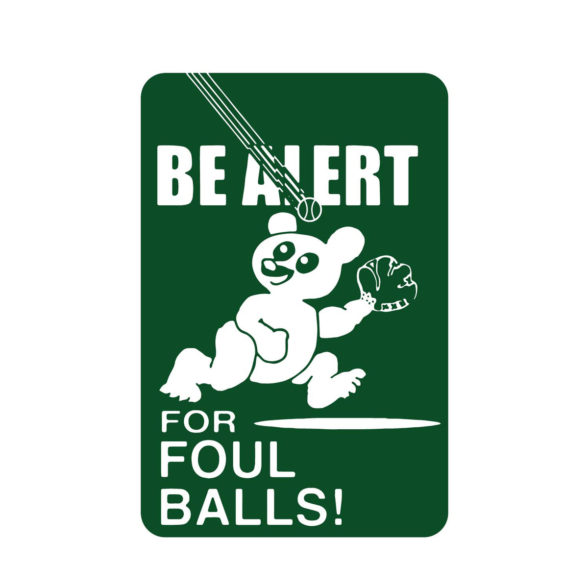 Be Alert For Foul Balls Sticker – Wrigleyville Sports